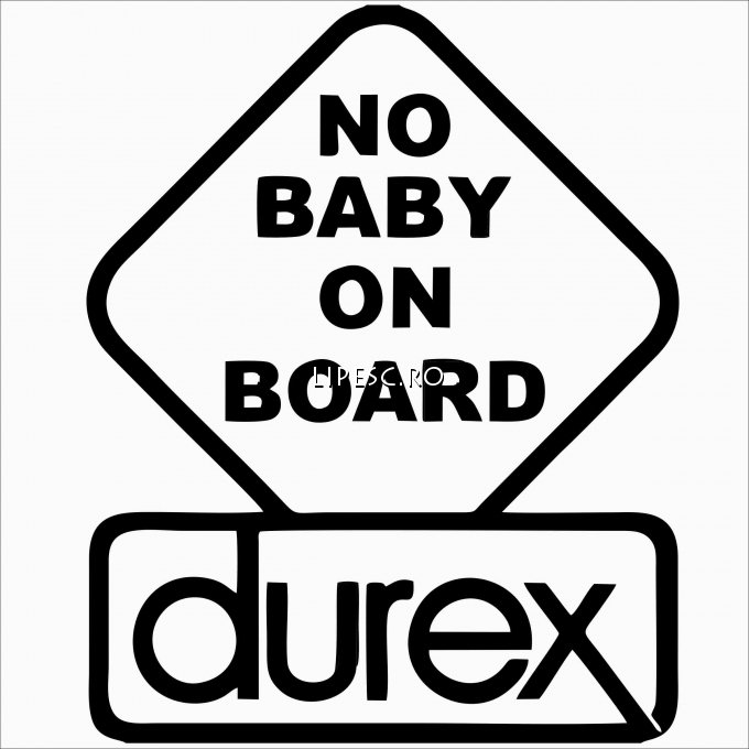Lipesc.ro - Personalizeaza cu noi - Sticker no baby on board